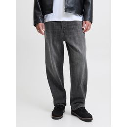 Jack & Jones JACK & JONES Herren Relax-fit-Jeans "JJIALEX mit cleanem Look und Taschenvielfalt", blau, Gr. 33, Abriebeffekte, Denim/Jeans, Obermaterial: 100%
