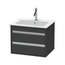 Duravit Waschtischunterschrank Ketho 60x47,5cm, graph ma, 2 Schubk., wandh&auml;ngend (KT642804949)