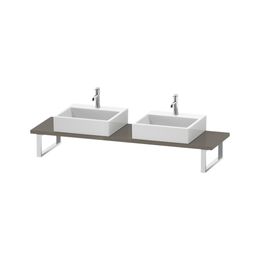 Duravit Konsole Cpmpact L-Cube 80-200x48cm, 2 A., St&auml; 3cm, flan. Gr hgl (LC105C08989)