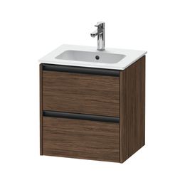 Duravit Waschtischunterschrank Ketho.2 51x42x54,9cm, 2 SBK, wandh&auml;ngend, Nussb dkl. (K25261021210000)