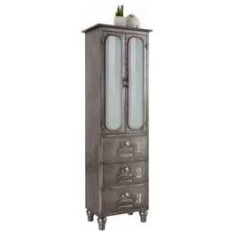 Mehrzweckschrank Home Affaire "Industrial", grau (metallgrau), B:45cm H:150cm T:35cm, Metall, Schr&auml;nke, Mehrzweckschrank