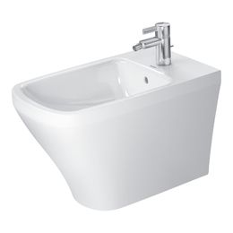 Duravit Stand-Bidet DuraStyle 37x63cm, m HL, &Uuml;L, Hahnlochbank, wei&szlig; (2283100000)