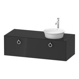 Duravit Waschtischunterschrank White Tulip 130x55cm, 1 AZ m G, Beck. re, graph hgl (WT4982RH1H1)