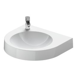 Duravit Waschtisch Architec 57,5x52cm, HL re, o &Uuml;L, m HLB, wei&szlig; (0449580008)