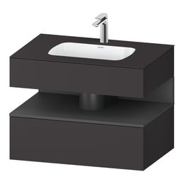 Duravit Einbauwaschtisch-M&ouml;bel-Set Qatego 80x55x60cm, gra m/Gr m, Kon-WTU, B (QA4785049800010)