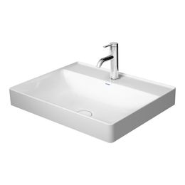 Duravit Aufsatzwaschtisch geschli. DuraSquare 60x47cm, o. &Uuml;L, m HLB, 1 Hahnloch, wei&szlig; (2354600041)