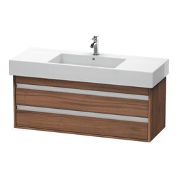 Duravit Waschtischunterschrank Ketho 120x45,5cm, Nussb Nat, 2 Schubk., wandh&auml;ngend (KT664207979)