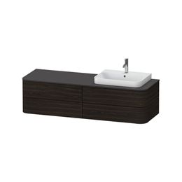 Duravit Waschtischunterschrank o. ES Happy D.2 Plus 40,8x160cm, 4 SchKa., Nussb geb., rechts (HP4963R69690010)