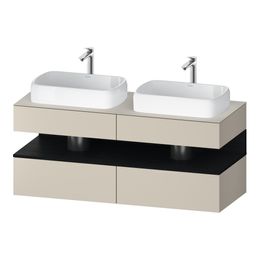 Duravit Waschtischunterschrank Qatego 140x55x60cm, E sw/tau m, Pl, B bs, B (QA4767016830010)