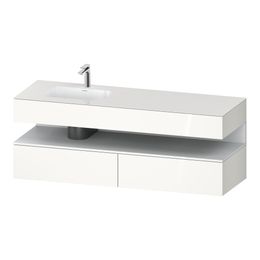 Duravit Einbauwaschtisch-M&ouml;bel-Set Qatego 160x50x60cm, Kon-WTU, B l, w matt/we hgl (QA4795018220000)