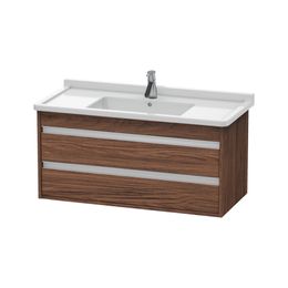 Duravit Waschtischunterschrank Ketho 100x45,5cm, Nussb dkl., 2 Schubk., wandh&auml;ngend (KT664502121)