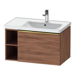 Duravit Waschtischunterschrank D-Neo 78,4x45,2cm, 1 A, B R, gol pol/Nussb Nat (DE4257034790000)