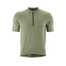 Gonso Herren Radtrikot "Adventure Jersey Nature M", gr&uuml;n, Gr. XL, 90% Viskose, 5% Elasthan, 5% Polyamid (recycelt), Trikots, Herren Fahrradtrikot