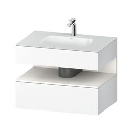 Duravit Einbauwaschtisch-M&ouml;bel-Set Qatego 80x55x60cm, w matt/wei&szlig; ma, Konsolen-Waschtischunterbau (QA4785084180000)