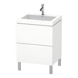 Duravit Waschtischunterschrank c-bonded L-Cube 60 x48cm, 1 HL, we. matt, 2 Ausz., steh. (LC6936O8484)