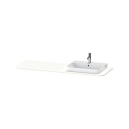 Duravit Waschtisch-Konsole Happy D.2 Plus 160x55cm, m 1 Ausschn, Beck. re, we matt (HP031HR8484)
