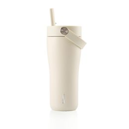 Thermobecher Equa "Carry Cup, Isolierbecher, 600 ml", beige, H:24cm &Oslash;:9cm, Edelstahl, Kunststoff, Stahl, Trinkgef&auml;&szlig;e, Thermobecher, auslaufsicherer Coffee-to-go-Becher