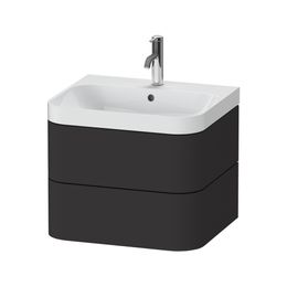 Duravit M&ouml;belwaschtisch Happy D.2 Plus 57,5x49cm, 1 HL, graph matt, 2 Schubk. (HP4345O8080)