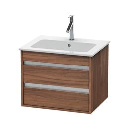 Duravit Waschtischunterschrank Ketho 60x47,5cm, Nussb Nat, 2 Schubk., wandh&auml;ngend (KT642807979)