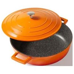 Br&auml;ter Stoneline, orange (orange, grau), H:10cm &Oslash;:28cm, T&ouml;pfe, 28 cm, Induktion