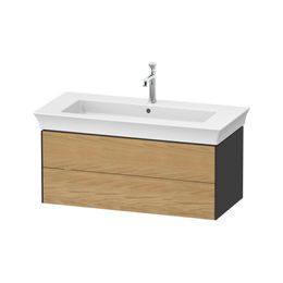 Duravit Waschtischunterschrank o. ES White Tulip 41x98,4x45,8cm, 2 SBK, E Nat mas/gra hgl (WT43420H5H10010)