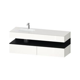 Duravit Einbauwaschtisch-M&ouml;bel-Set Qatego 160x50x60cm, Kon-WTU, B li, Ei sw/we hgl (QA4795016220000)