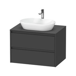 Duravit Waschtischunterschrank Ketho.2 80x55cm, gra m, Pl m 1 Ausschn, wandh&auml;ngend (K24895049490000)
