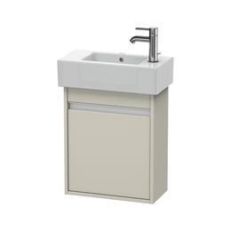 Duravit Waschtischunterschrank Ketho 45x22,5x55cm, wandh&auml;ngend, T&uuml;r links, Taupe (KT6629L9191)