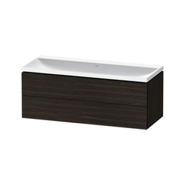 Duravit M&ouml;bel-Set L-Cube 120x48x48cm, o HL, Nussb geb., 2 Schub. (LC6953N69690000)