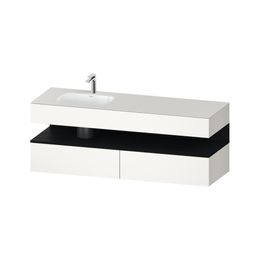 Duravit Einbauwaschtisch-M&ouml;bel-Set Qatego 160x50x60cm, Kon-WTU, B l, Ei sw/we matt (QA4795016840000)