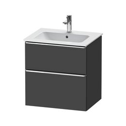 Duravit Waschtischunterschrank D-Neo 61x46,2cm, chr/Gra m, 1 Schubk., 1 Ausz. (DE4361010490000)
