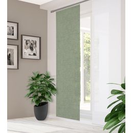 Schiebegardine HOME IN GREEN "ESTRA", salbei, B:60cm H:245cm, Polyester, Gardinen, Digitaldruck, Bambus, recycelt