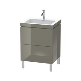 Duravit Waschtischunterschrank c-bonded L-Cube 60 x48cm, 1 HL, f Gr hgl, 2 Ausz., steh. (LC6936O8989)