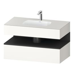 Duravit Einbauwaschtisch-M&ouml;bel-Set Qatego 100x55x60cm, gra m/we m, Kon-WTU, B (QA4786049840010)