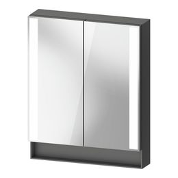 Duravit Universal-Spiegelschrank Qatego 60x75x15,5cm, Graphit matt, 2 T&uuml;ren (QA7150049490000)