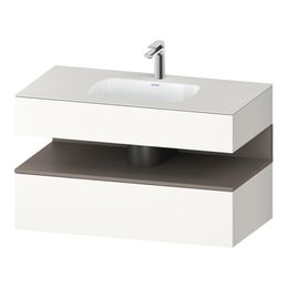 Duravit Einbauwaschtisch-M&ouml;bel-Set Qatego 100x55x60cm, ba m/we m, Kon-WTU, B (QA4786043840010)