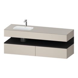 Duravit Einbauwaschtisch-M&ouml;bel-Set Qatego 160x50x60cm, Kon-WTU, B l, gra m/ta ma (QA4795080910000)