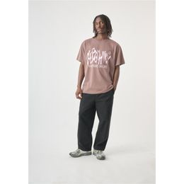 Cleptomanicx Herren T-Shirt, braun, Gr. L, bedruckt, 100% Baumwolle, Shirts, mit gro&szlig;em Frontprint