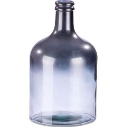 Bodenvase Gilde "Flaschenvase Douro, H&ouml;he ca. 43 cm", silber (silberfarben), H:43cm &Oslash;:25cm, Glas, Vasen, dekorative Vase aus recyceltem Glas, Blumenvase