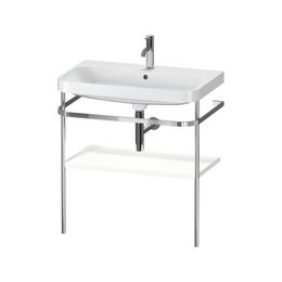 Duravit M&ouml;belwaschtisch-Kombi Happy D.2 Plus 77,5x49cm, 1 HL, we matt, m Konsole (HP4837O8484)