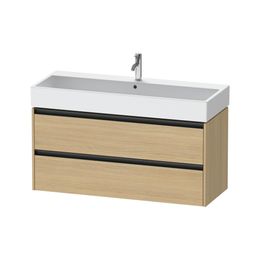 Duravit Waschtischunterschrank Ketho.2 118,4x46cm, Ei Nat, 2 Schub., wandh&auml;ngend (K25279030300000)
