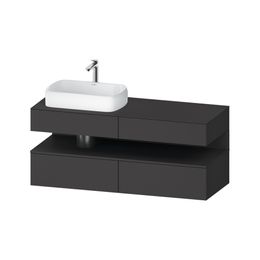 Duravit Waschtischunterschrank Qatego 140x55x60cm, gra m, Pl, Beck. li (QA4765049490000)