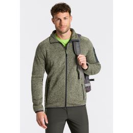CMP Herren Strickfleecejacke "MAN JACKET", gr&uuml;n, Gr. 54, Strick, Obermaterial: 100% Polyester, Jacken, mit hochschlie&szlig;endem Kragen, atmungsaktiv,