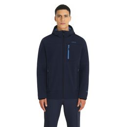 CMP Herren Softshelljacke, blau, Gr. 58, Softshell, Obermaterial: 96% Polyester, 4% Elasthan. Futter: 100% Polyester, Jacken, mit hochschlie&szlig;endem