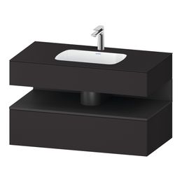 Duravit Einbauwaschtisch-M&ouml;bel-Set Qatego 100x55x60cm, gra m/Gr matt, Konsolen-Waschtischunterbau (QA4786049800000)