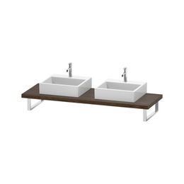 Duravit Konsole L-Cube 80-200x55cm, 2 A., St&auml; 4.5cm, Nussb dkl. (LC103C02121)