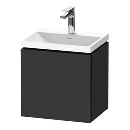 Duravit M&ouml;bel-Set L-Cube 45x35x48cm, 1 T&uuml;r, An L, m HL, gra matt (LC6948O80800000)