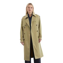 Marc O'Polo MARC O'POLO Damen Trenchcoat "aus kompaktem Twill", beige, Gr. 40, unifarben, Obermaterial: 60% Baumwolle, 37% Polyamid, 3% Elasthan; Futter: 60%