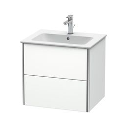 Duravit Waschtischunterschrank XSquare 61x47,8cm, we matt, 2 Schubk., wandh&auml;ngend (XS417108484)