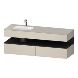 Duravit Einbauwaschtisch-M&ouml;bel-Set Qatego 160x50x60cm, Kon-WTU, B l, gra m/ta matt (QA4795080830000)